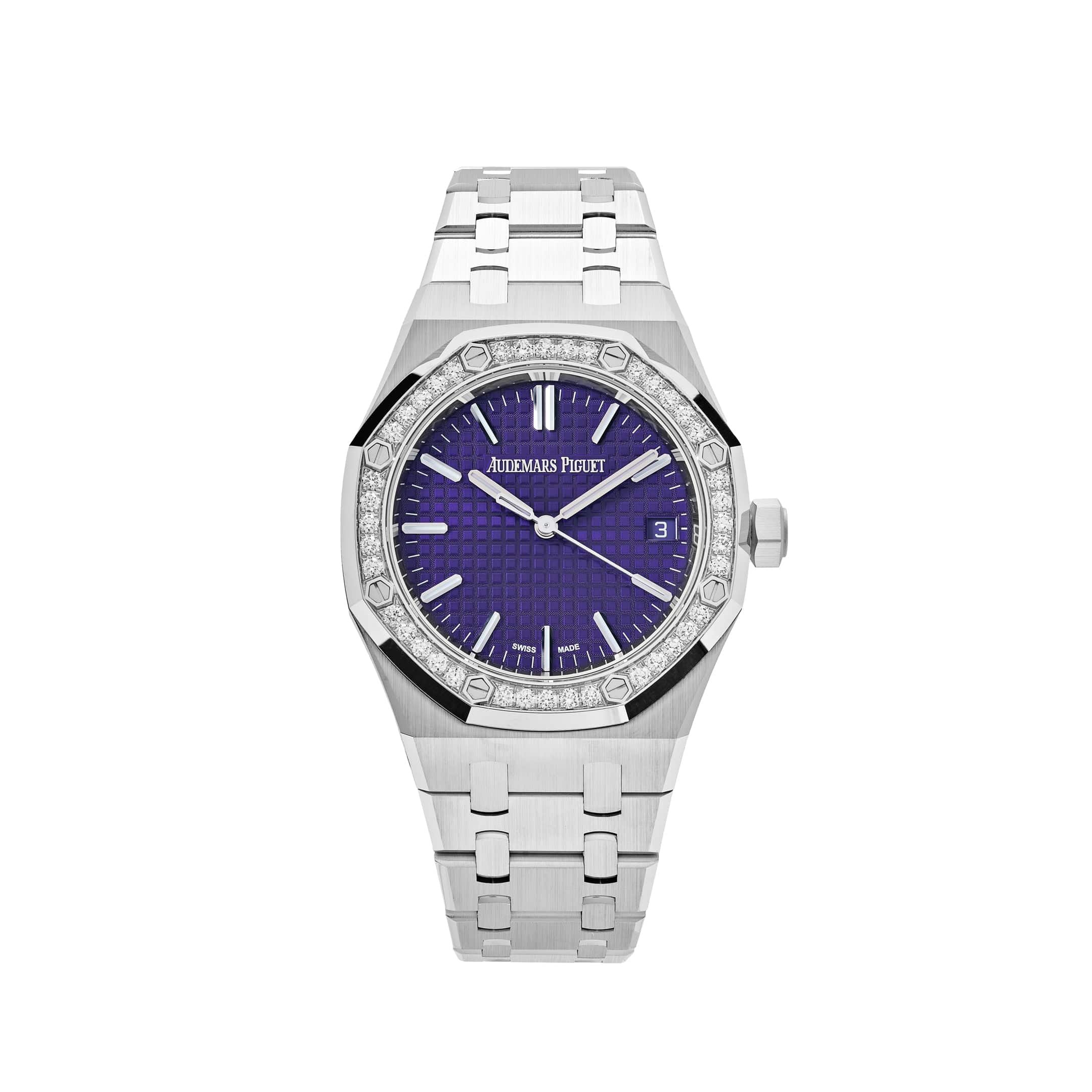 Audemars Piguet Royal Oak 15551BC.ZZ.1356BC.02 White Gold Purple Dial ...